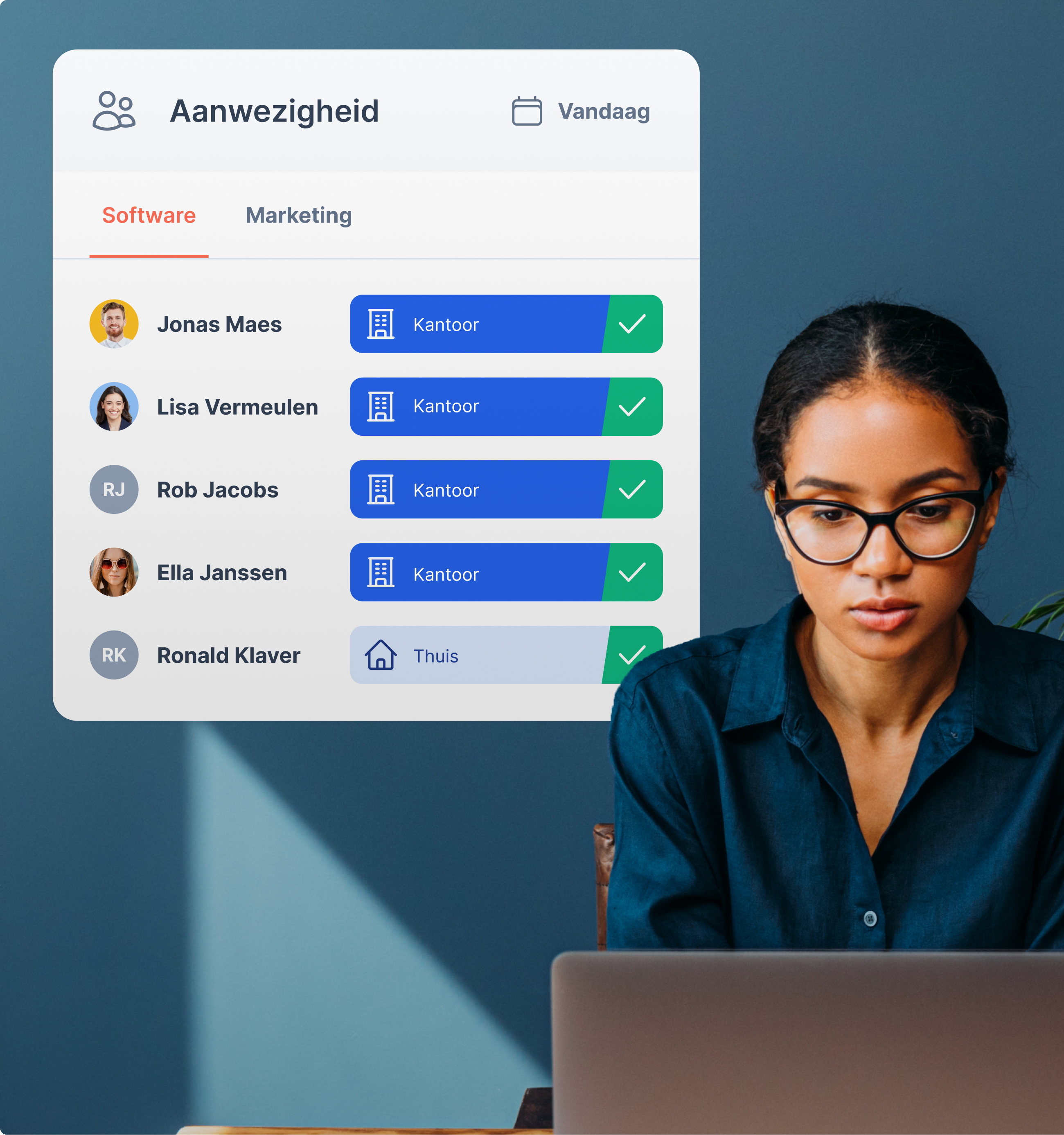 Bringme: Aanwezigheidsregistratie